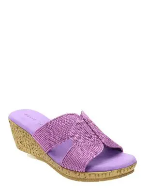 DAVID TATE Vibe Wedge Slide Sandal - Purple