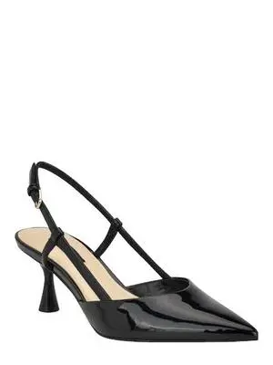 Nine West Rhonda Slingback Pumps - Black Patent