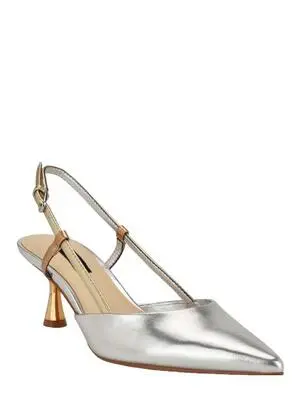 Nine West Rhonda Slingback Pumps - Silver/gold