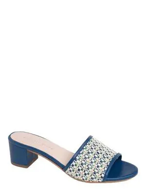PATRICIA GREEN Patricia Green Harper Raffia Slide Sandal Navy