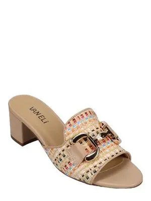 Vaneli Oksana Block Heel Sandal - Natural/ Multi