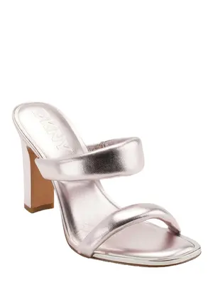 Dkny DKNY Metallic Strappy Sandals Dusty Rose