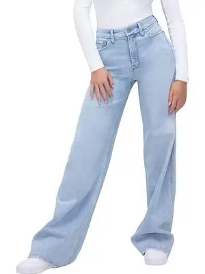 Good American Good Skate Wide Leg Jeans - Indigo634