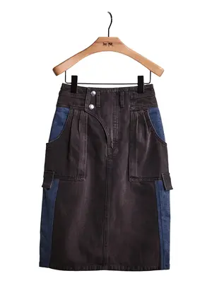 COACH® Restored Denim Skirt