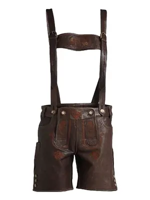 FRANZ KRALER Leather Shorts - Brown