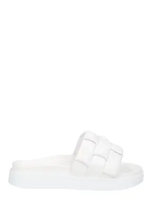 Inuikii Leather Slide Sandals - White