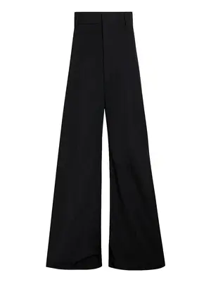 Rick Owens Twill Wide-leg Pants - Black