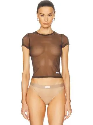 Alexander Wang Short Sleeve Tee - Chocolate Brown