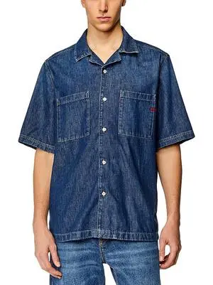 DIESEL D-paroshort Bowling Shirt - Denim