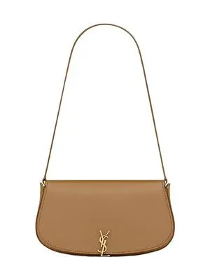 Saint Laurent Voltaire Shoulder Bag - Dark Cork Leather/gold