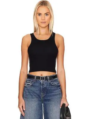 Cotton Citizen Verona Crop Tank - Jet Black