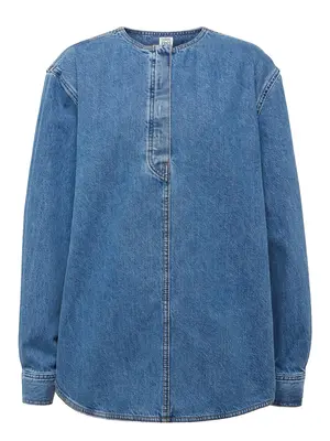 TOTEME Denim Button-down Overshirt - Blue