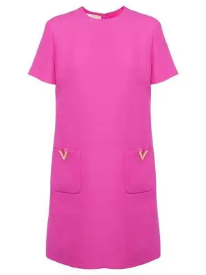 Valentino Garavani Vgold Crepe Couture Minidress - Pink