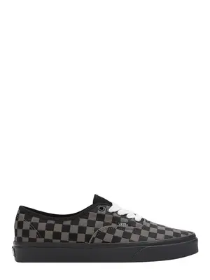 VANS Authentic Embroidered Checkerboard Sneakers - Black