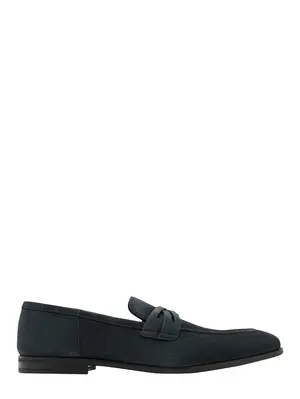 STUART WEITZMAN Simon Suede Penny Loafers - Off Black