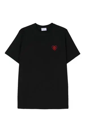 FAMILY FIRST Embroidered-logo Cotton T-shirt - Black