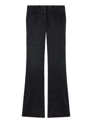 Off-White Embellished Slim-fit Flared Jeans - Black