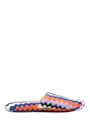 Missoni Zigzag-motif Slippers - Blue
