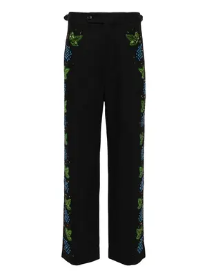 BODE Beaded Concord Embroidered Trousers - Black