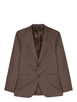Caruso Americana Single-breasted Blazer - Brown