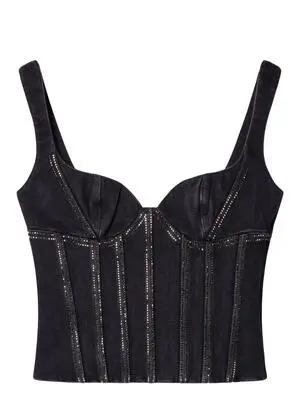 Off-White Bustier Top - Black