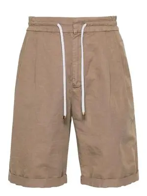 Brunello Cucinelli Pleated Bermuda Shorts - Brown