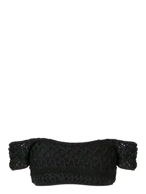 AMIR SLAMA Amir Slama Off-Shoulder Cropped Top
