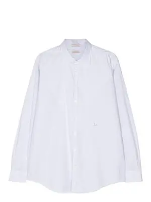 Massimo Alba Genova Checked Cotton Shirt - White
