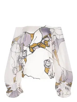Silvia Tcherassi Aimar Graphic-print Silk Blouse - White