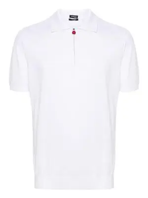 Kiton Fine-ribbed Cotton Polo Shirt - White