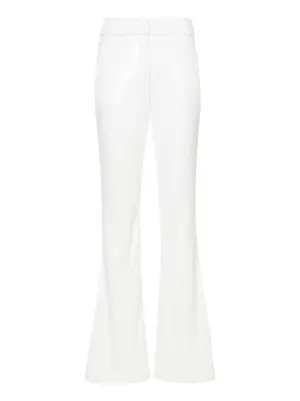 GENNY Sequinned Flared Trousers - White