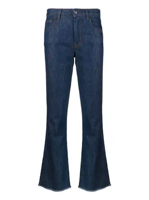 FAY Mid-rise Cropped Jeans - Blue