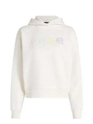 Karl Lagerfeld Ikon Outline Hoodie - White