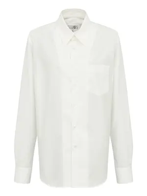MAISON MARGIELA Slash-detail Cotton Shirt - White