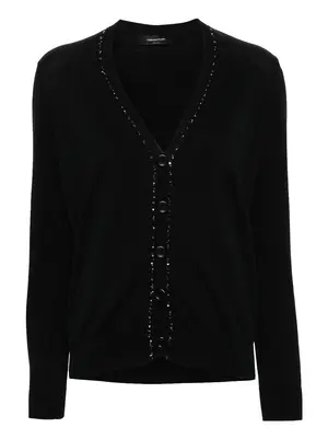 Fabiana Filippi Sequin-trim Cotton Cardigan - Black