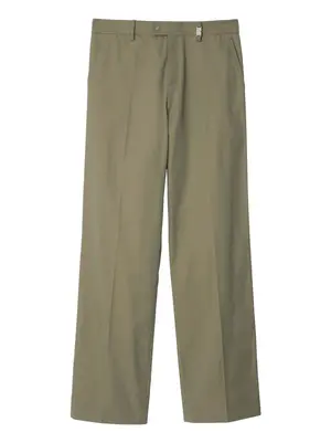 Burberry Straight-leg Cotton Trousers - Neutrals