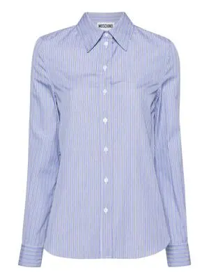 Moschino Striped Cotton Shirt - Blue