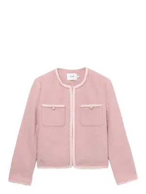 B+AB Braided-trim Tweed Jacket - Pink
