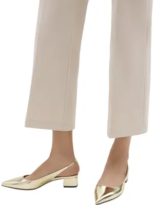 Theory Slingback Pump - Light Gold