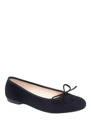 PATRICIA GREEN Skim Ballerina Flat - Black Suede