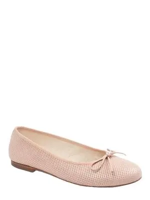 PATRICIA GREEN Skim Ballerina Flat - Blush Perforated