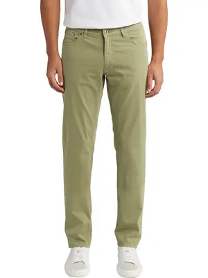 BRAX Brax Chuck Hi Flex Modern Fit Five-Pocket Pants Olive