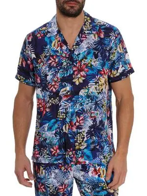 Robert Graham Merrick Floral Camp Shirt - Blue Multi