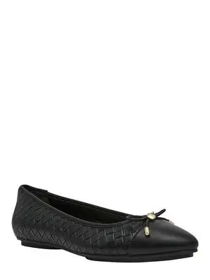 Anne Klein Luci Cap Toe Ballet Flat - Black
