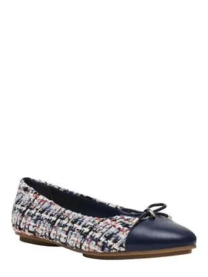 Anne Klein Anne Klein Luci Cap Toe Ballet Flat Blue Multi