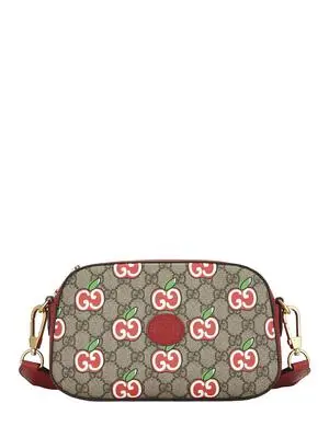 Gucci Original Gg Supreme Canvas Apple Camera Bag - Red