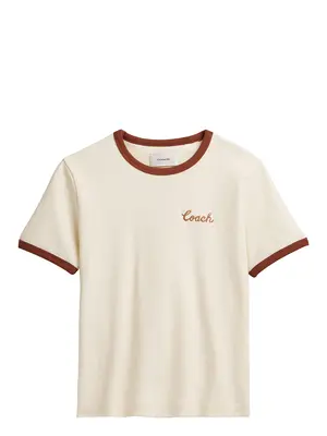 COACH Ringer T-shirt - Saddle/cream