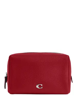 COACH Essential Cosmetic Pouch Silver/ruby