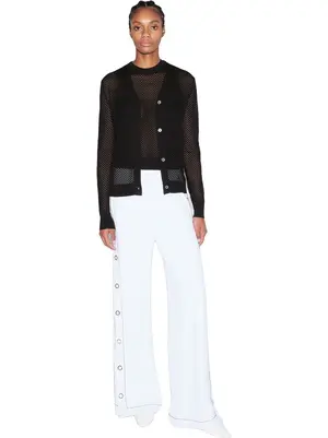 Rosetta Getty Snap Straight Leg Pant - White