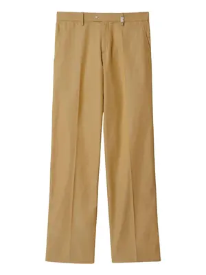 Burberry Straight-leg Cotton Trousers - Neutrals